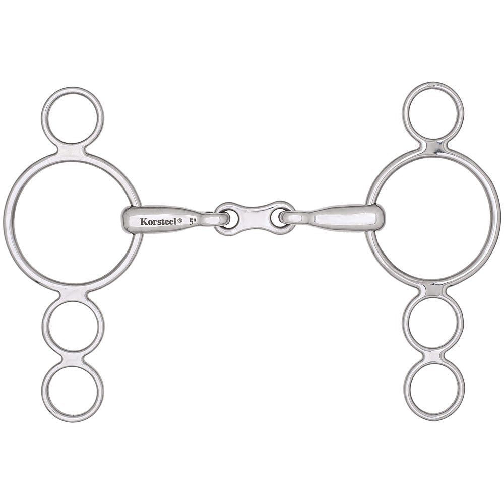 Korsteel French Link 3-Ring Elevator Gag bit | Riding Warehouse