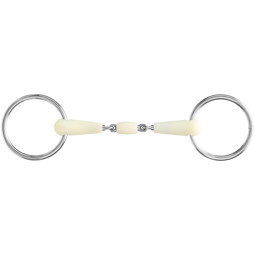 Happy Mouth Double Jointed With Roller Loose Ring Bit | Riding Warehouse