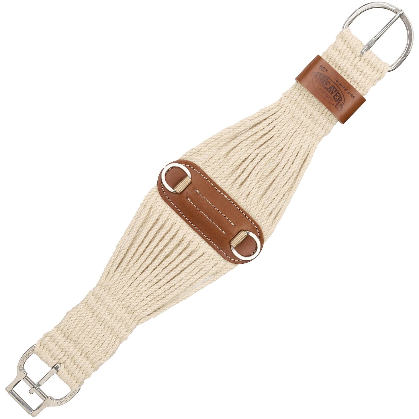 Weaver Natural Mohair Blend 27-Strand Roper Smart Cinch | Riding Warehouse