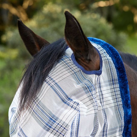Fly Mask W/Removable Nose, Soft Mesh Ears & Forelock Opening - MD...