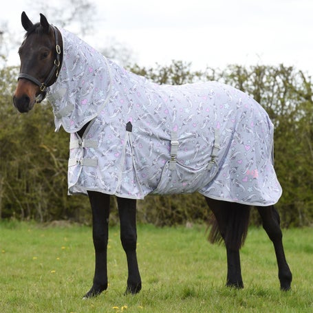 Saxon Mesh w/Gusset Belly Wrap Combo Fly Sheet- Print | Riding Warehouse