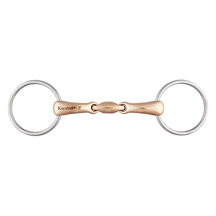 JPCurve Korsteel Copper OvalLink Loose Ring Snaffle Bit - Riding Warehouse