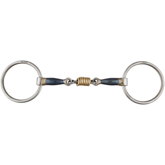 Shires Roller Link Blue Sweet Iron Loose Ring Bit - Riding Warehouse
