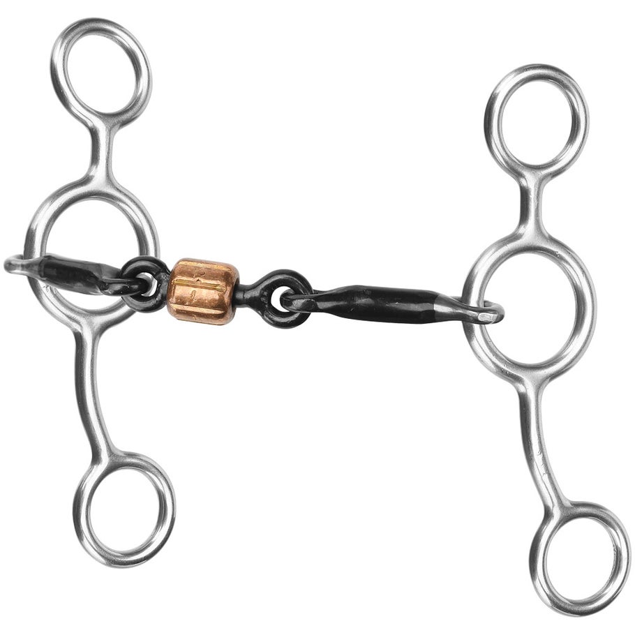 Reinsman Junior Cowhorse Dogbone with Copper Roller Bit | Riding Warehouse