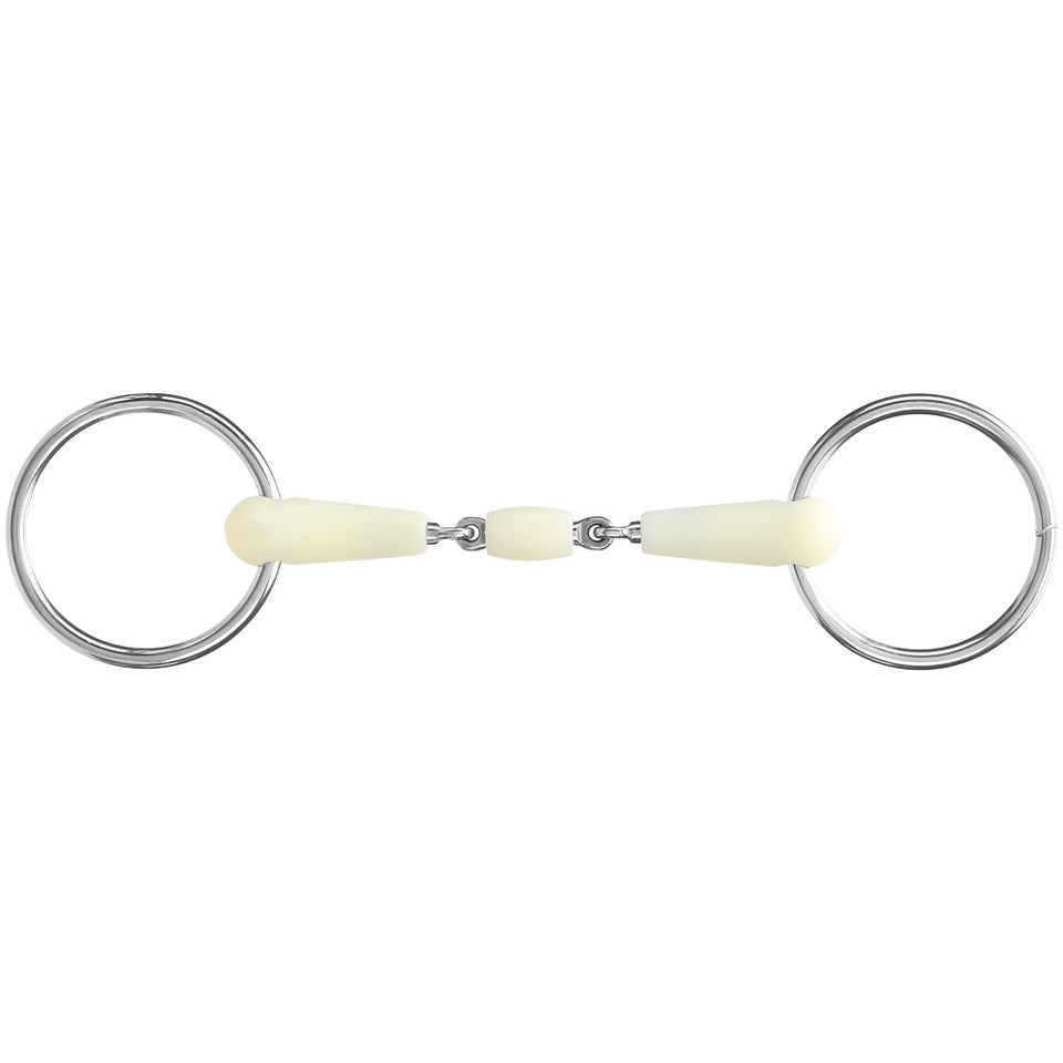Happy Mouth Double Jointed With Roller Loose Ring Bit | Riding Warehouse