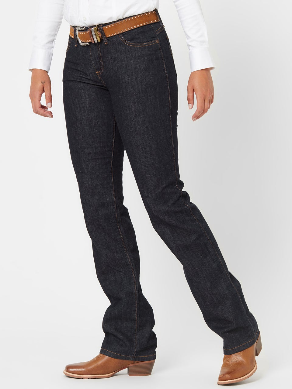 Wrangler Women's Q-Baby Dark Dynasty Riding Jeans | Riding Warehouse