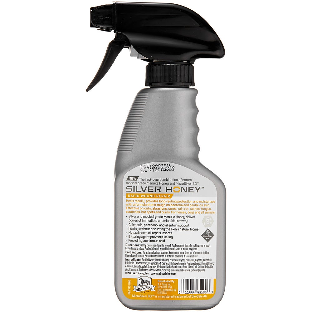 Absorbine Silver Honey Rapid Wound Repair Spray Gel - Riding Warehouse