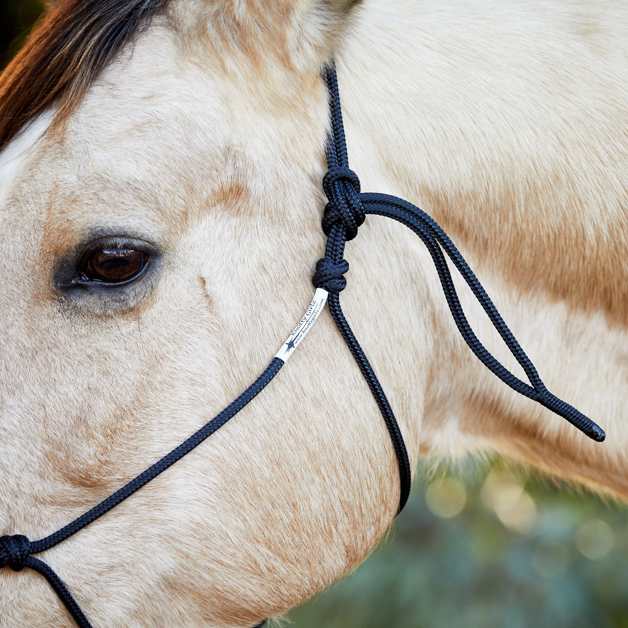 Knotty Girlz 1/4" Soft 2-Knot Yacht Braid Rope Halter - Riding Warehouse