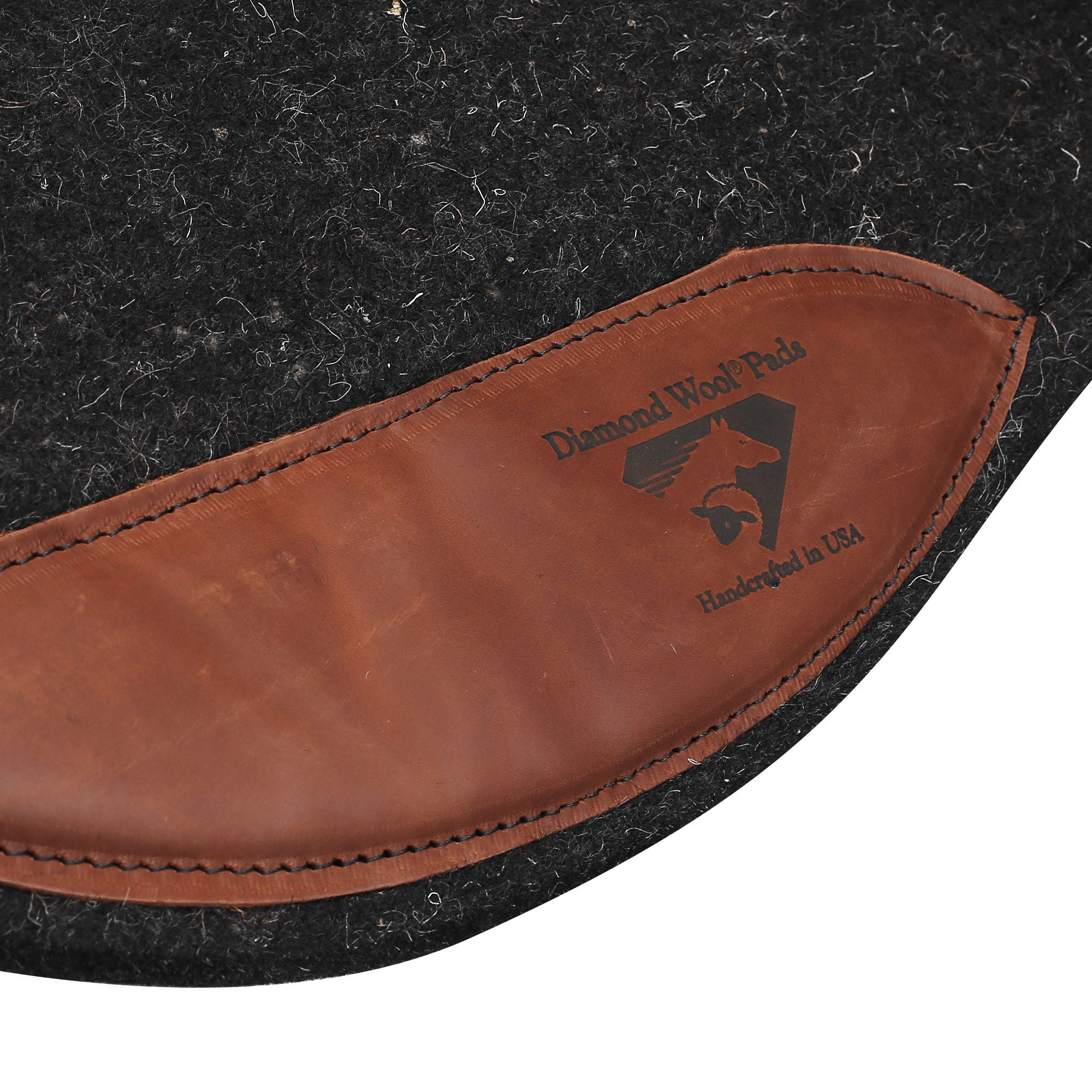 Diamond Wool Square Endurance Barrel Contoured Felt Pad - Riding Warehouse
