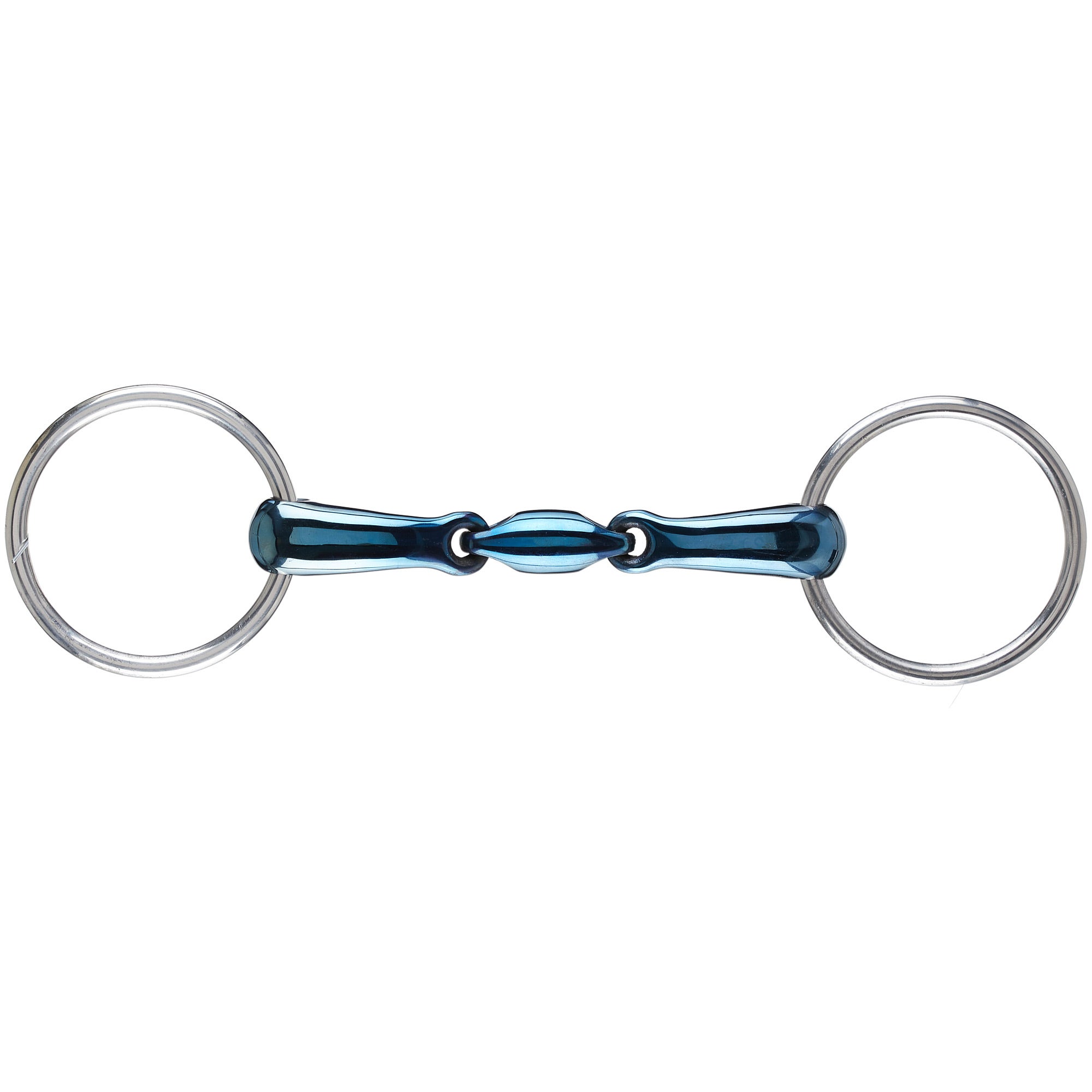 JP Korsteel Blue Steel Oval Link Loose Ring Snaffle Bit - Riding Warehouse