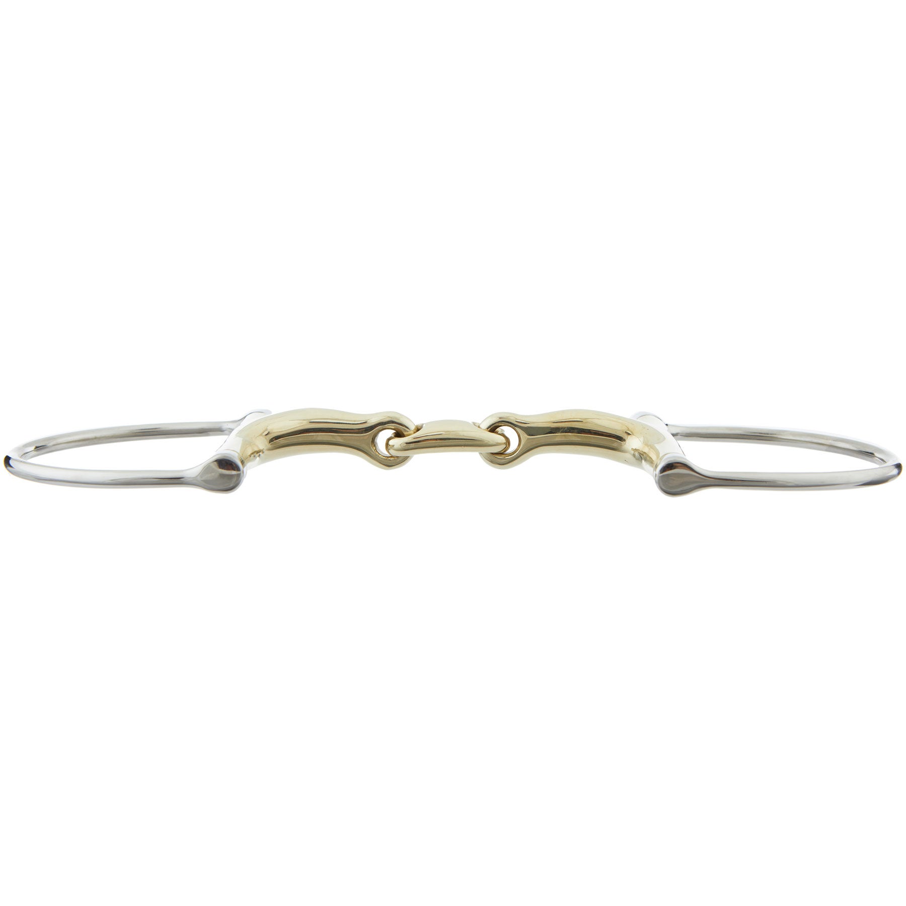 Sanft German Silver Curved 3-Piece Dee Snaffle Bit - Riding Warehouse