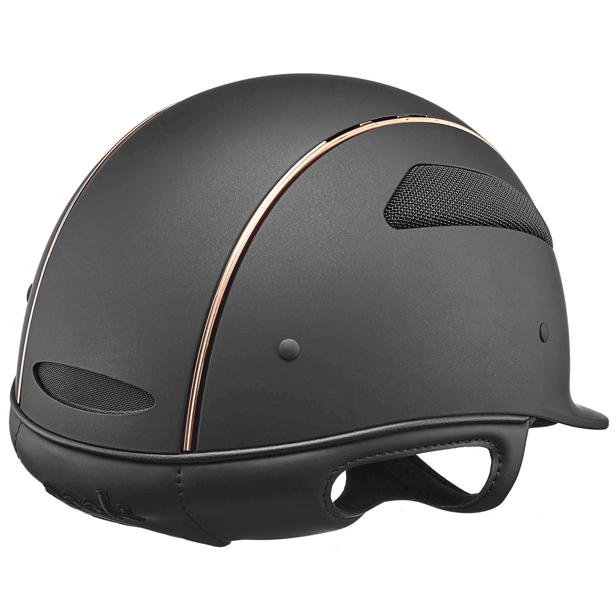 One K Defender Rose Gold Stripe Riding Helmet - Riding Warehouse